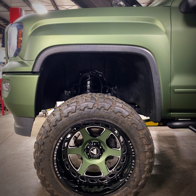 Matte Metallic Moss Green GMC Sierra - WRAPABULL
